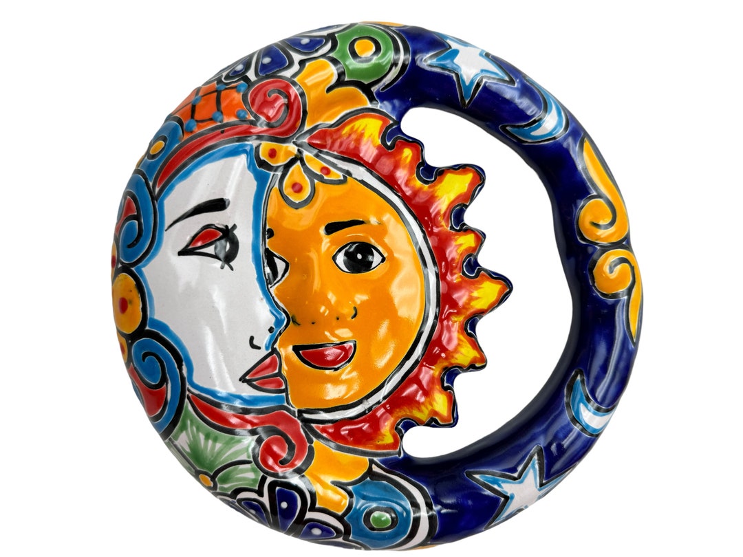 Talavera Eclipse Wall Art Hanging Folk Art Handmade Hand Painted Home ...