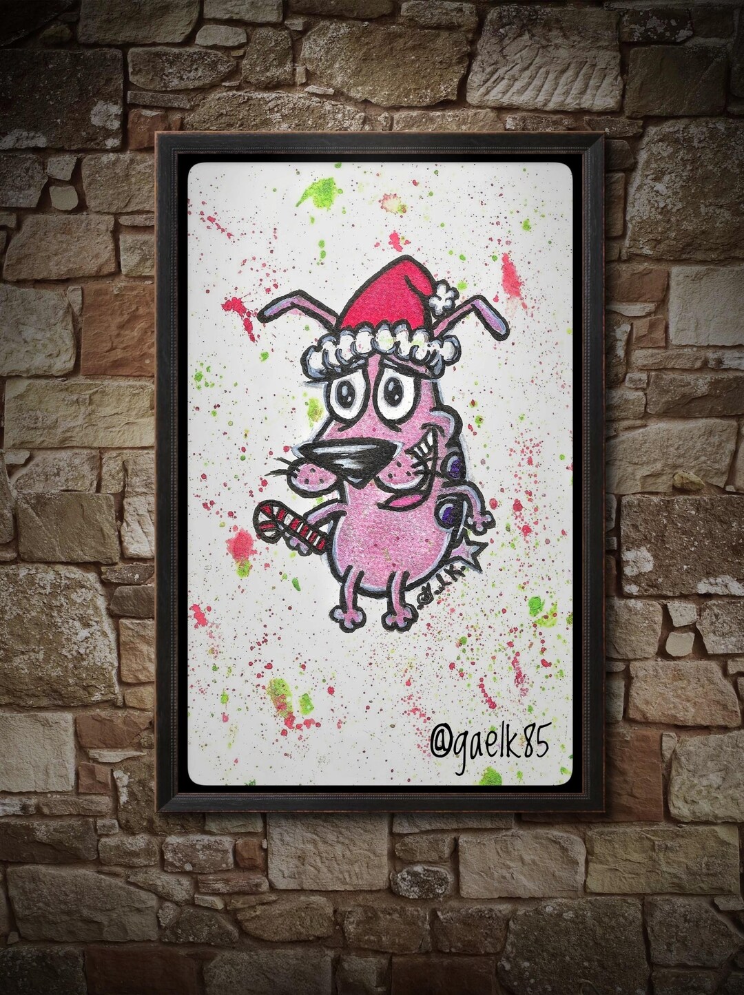 A Courageous Christmas - Courage the Cowardly Dog Original Acrylic ...
