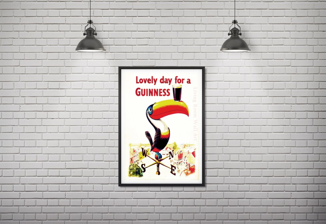 Guinness Toucan Vintage Alcohol Poster Print ,guinness Advert, Guinness ...