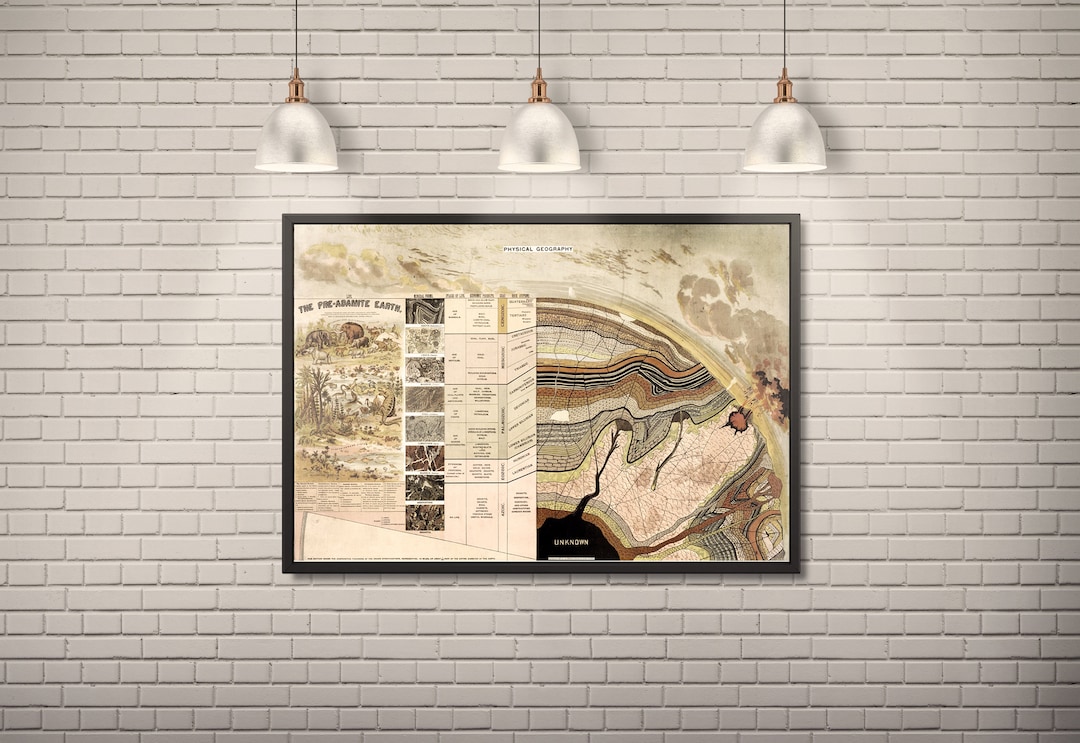 Geological Map , Physical Geography Digital Poster ,terrestrial ...