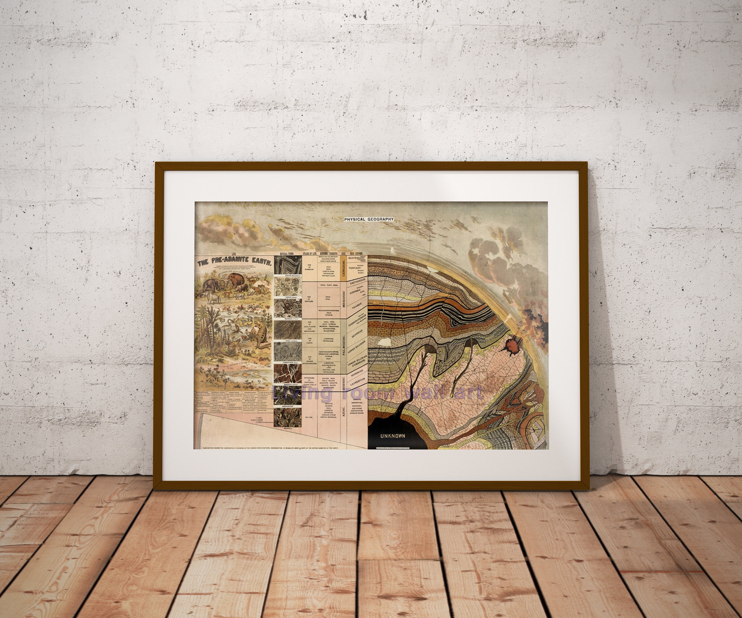 Geological Map , Physical Geography Digital Poster ,terrestrial ...