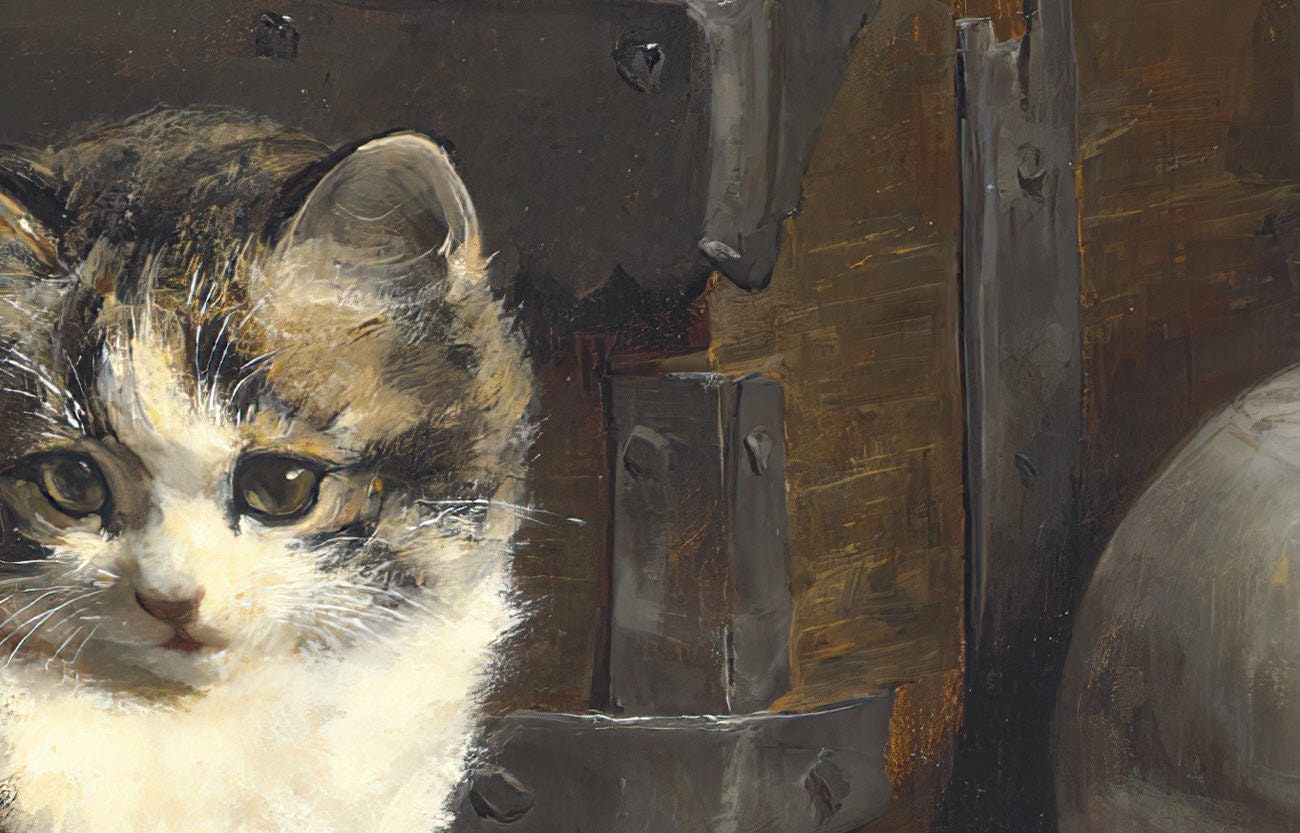 Vintage Cat Poster – Adorable Kitten Prints, Cat Lover Decor (digital ...