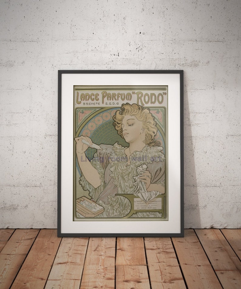 Alphonse Mucha Lance Parfum Rodo Téléchargement numérique, Affiche Art ... Alphonse Mucha Lance Parfum Rodo Téléchargement numérique, Affiche Art ...
