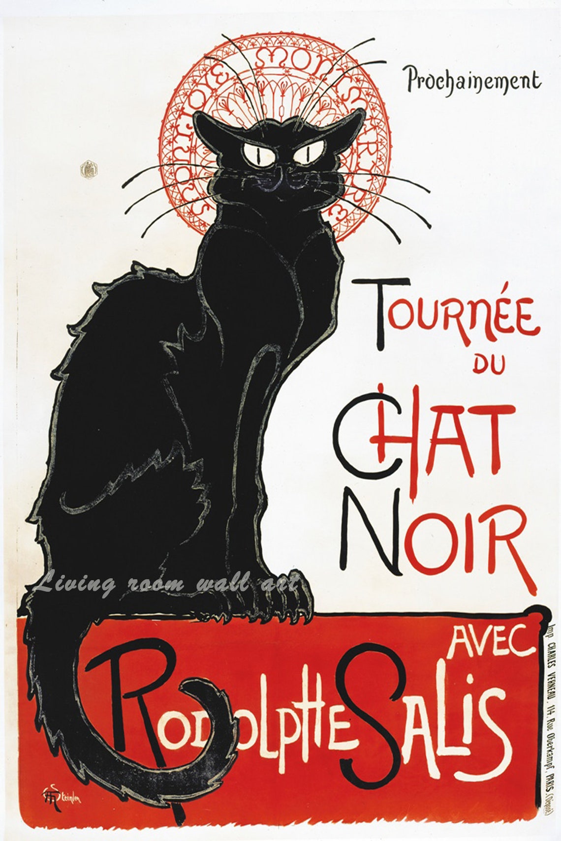 Tournee Du Chat Noir , Theophile Alexandre Steinlen 1896 Lithograph ...