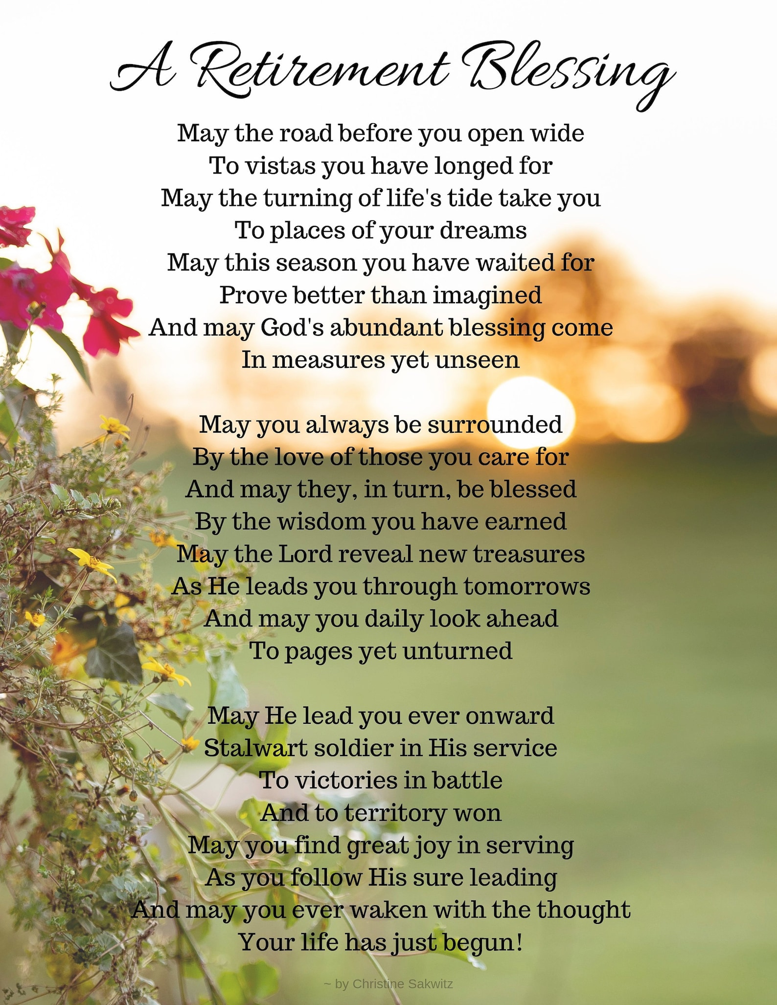 Framed Retirement Blessing Poem Gift - Etsy