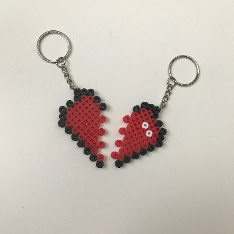 Perler Bead Keychain Friend Perler Bead Freindship Keychain | Etsy