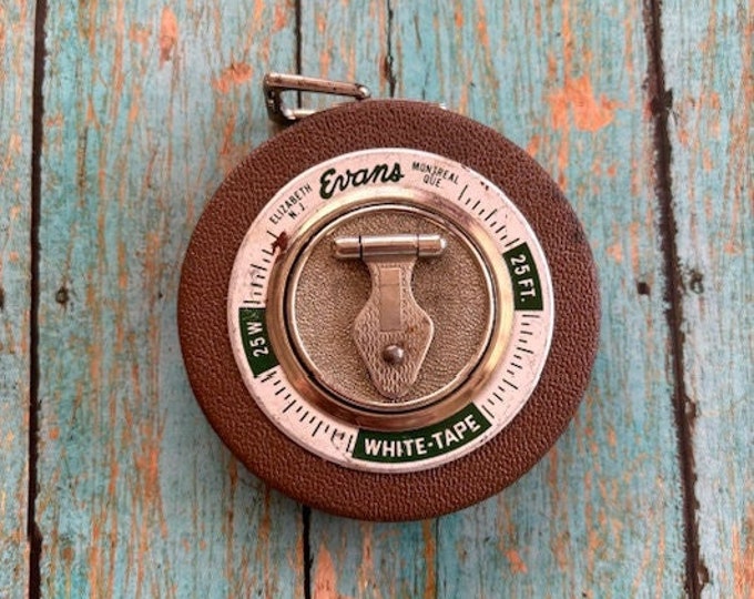 Vintage Metal Tape Measure - Vintage Tools - Vintage 25' Retractable ...
