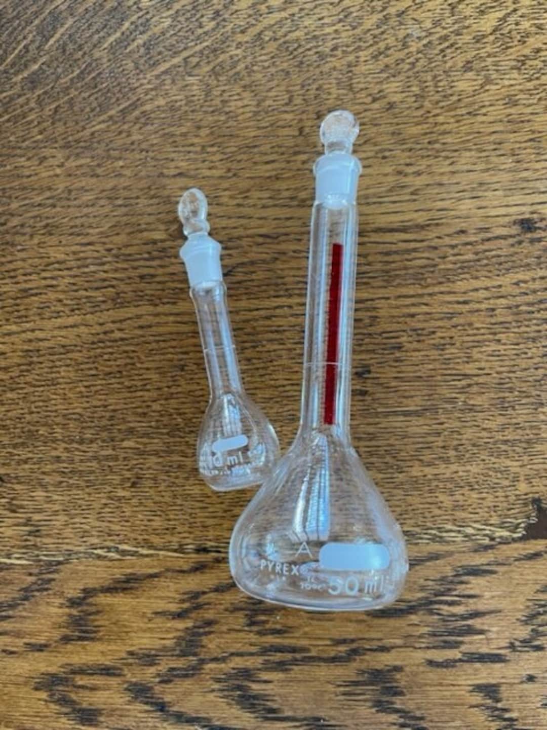 Vintage Lab Glass With Stoppers 1980's Pyrex Lab Glass Flasks Vintage ...