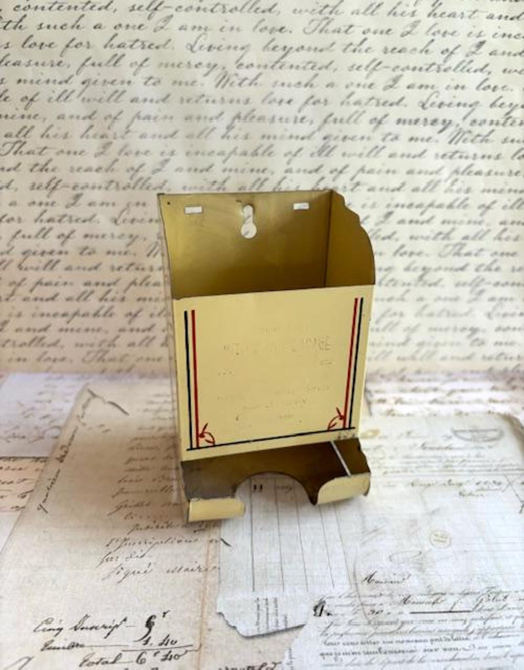 Vintage Yellow Metal Match Box - Match Stick Holder - Match Stick Box ...