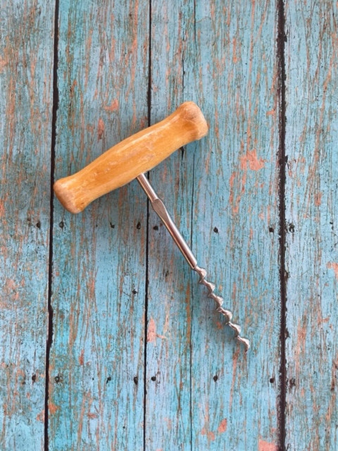 Vintage Corkscrew Early Wood-handled Corkscrew Vintage Wine Accessories ...
