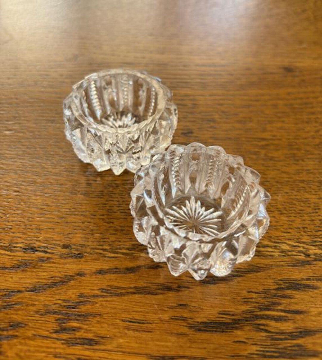 Vintage Salt Cellar Lot 2 Crystal Salt Cellars Cut Glass Salts - Etsy