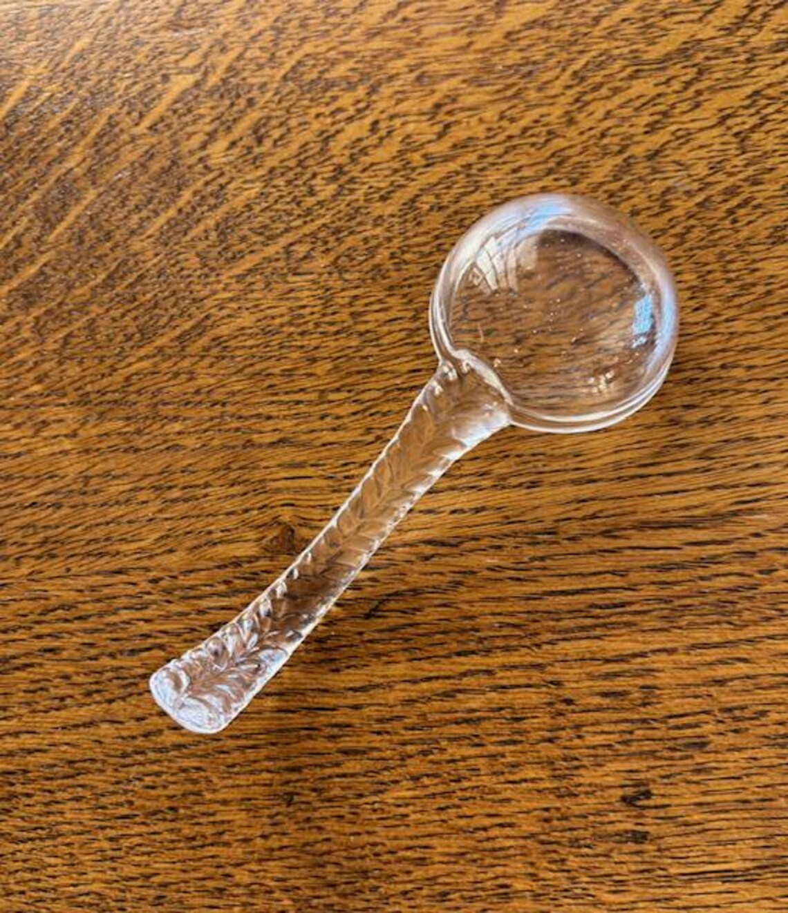 Small Vintage Glass Ladle - Small Glass Serving Spoon - Small Clear ...