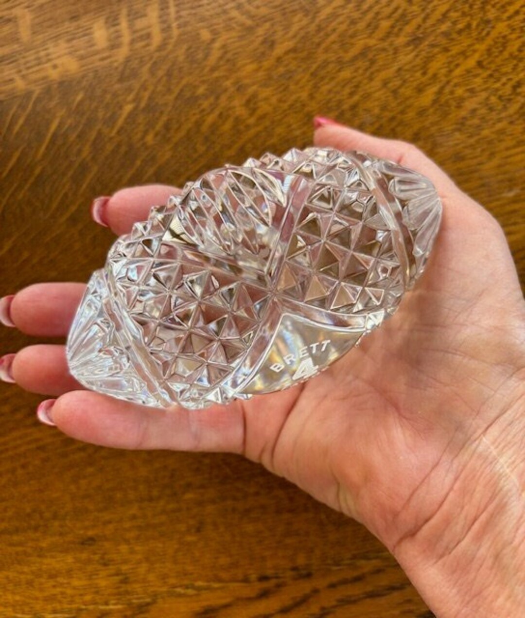 Vintage Waterford Crystal Football Paperweight - Made in Ireland ...