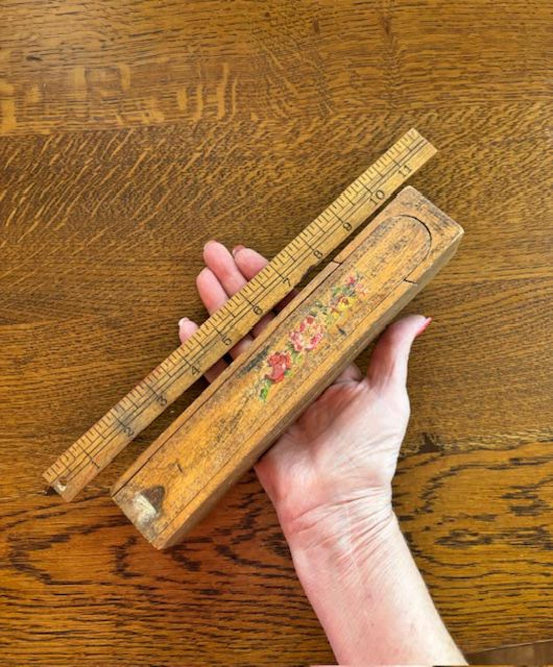 Antique School Pencil Box & Ruler - Antique Schoolhouse Decor - Teacher ...