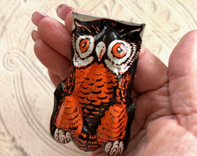 Vintage Halloween Owl Clicker Toy - Vintage Noisemaker - Tim Litho Owl ...