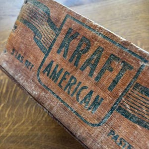 Antique Kraft Cheese Box - Small Antique Wood Kraft American Cheese ...