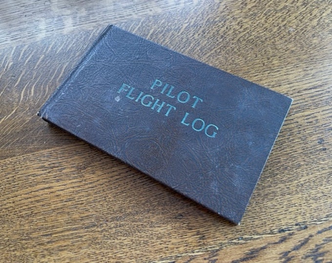 Vintage Pilot Flight Log Book Vintage Aeronautics Aviation Memorabilia ...