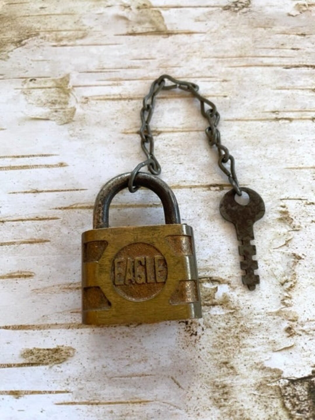 Vintage Eagle Padlock With Key - Antique Lock - Old Brass Lock & Key - Etsy