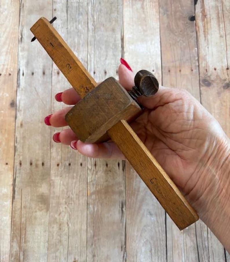Antique Wood Carpenter Scribe - Wood Carpenter's Scribe Tool - Antique ...