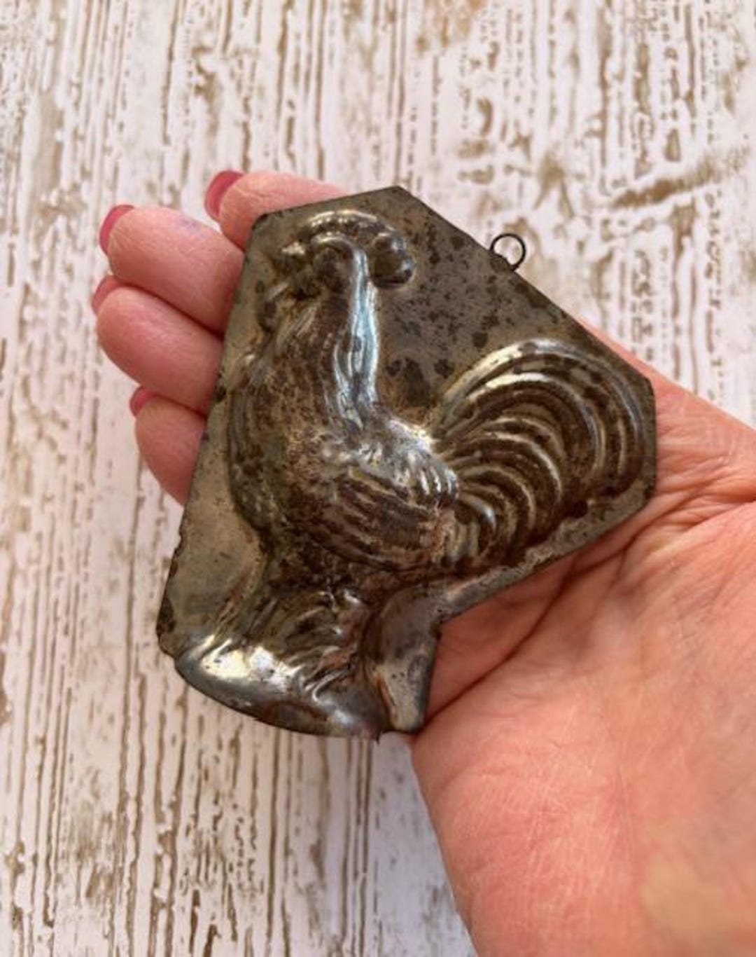 Antique Rooster Chocolate Mold - Two-sided Chocolate Mold - Antique ...