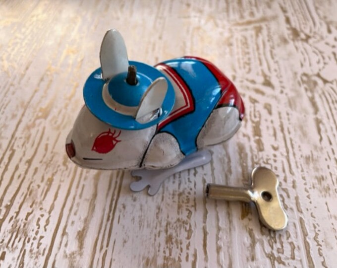 Tin Litho Rabbit Toy 1940s Tin Lithograph Mechanical Toy - Etsy