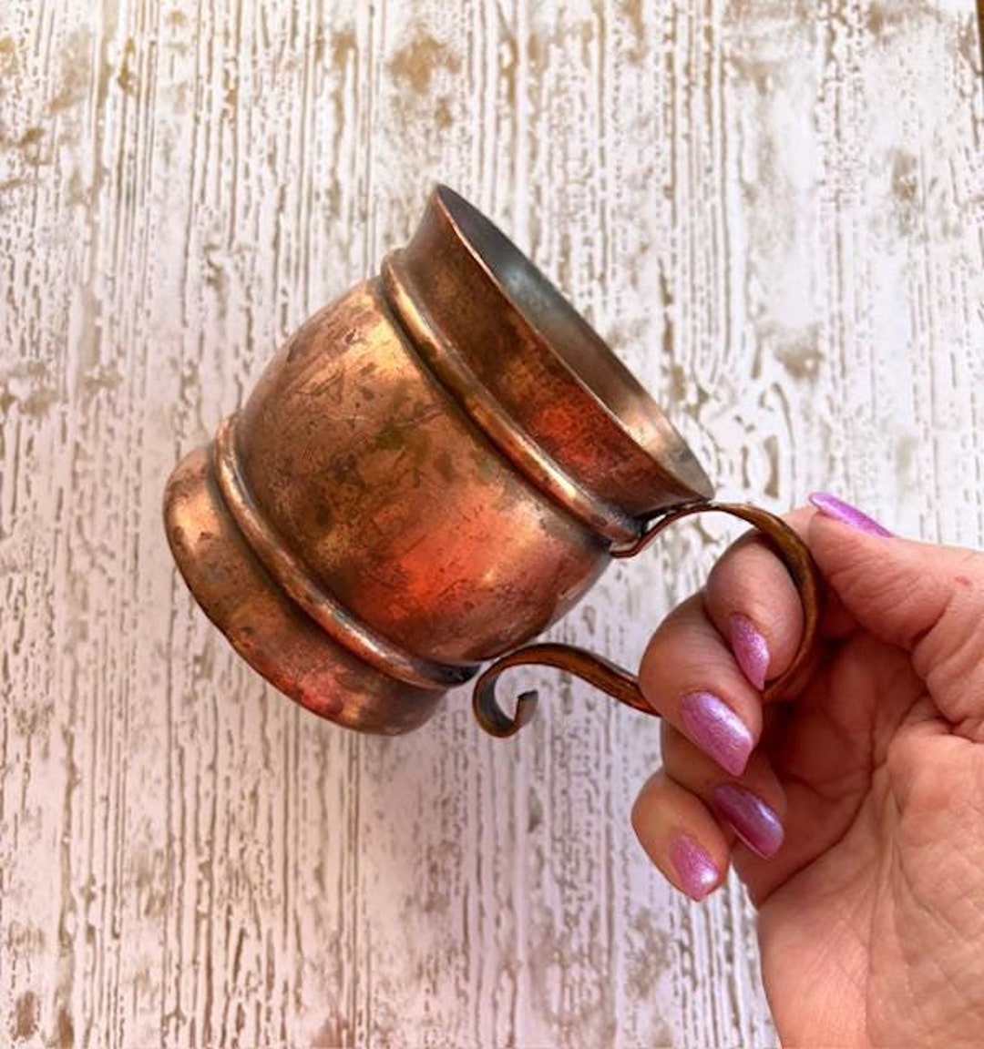 Vintage Copper Mug - Vintage Copper Monogrammed Cup - Vintage Kitchen ...