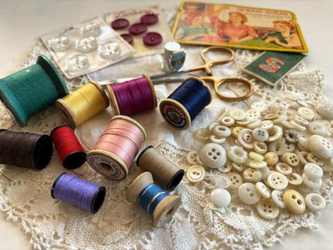 Vintage Hand Sewing Supplies Mixed Lot of Vintage Sewing Notions ...