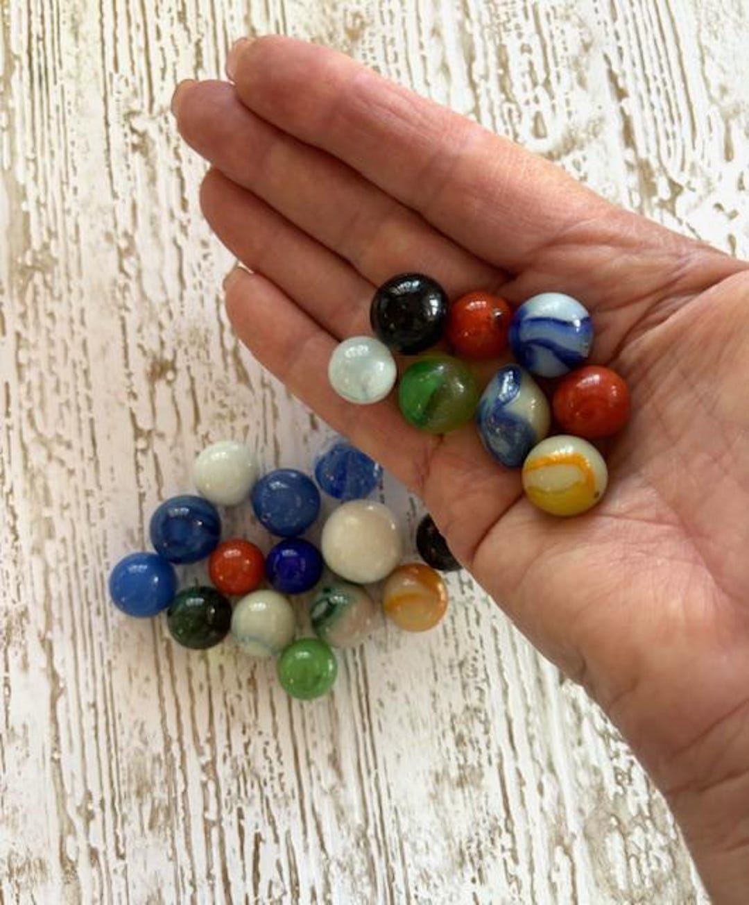 Vintage Glass Marbles - (22) Multi Colored Marbles - Vintage Toys - Etsy