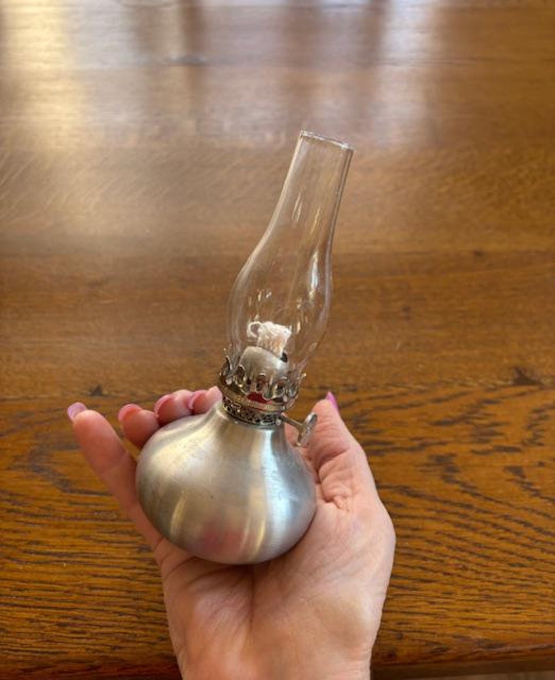 Vintage Small Danforth Pewter Oil Lamp Signed Fred Danforth Pewter ...