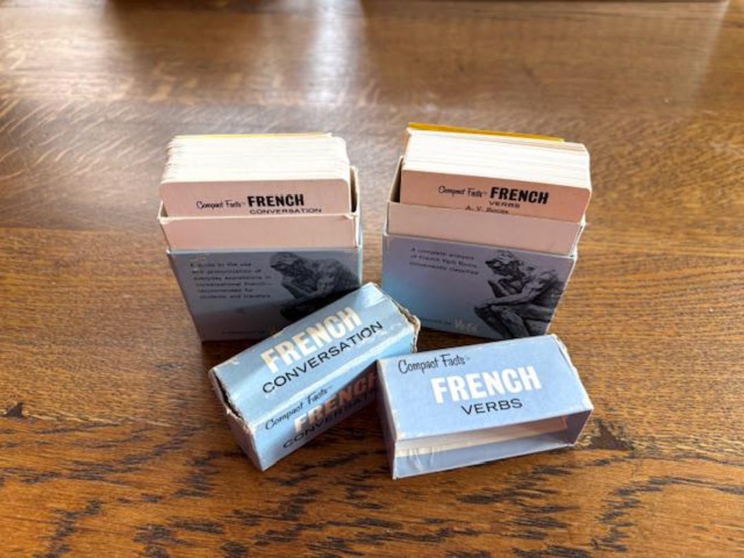 Vintage French Flash Cards - Vis-ed Compact Facts French - Foreign ...