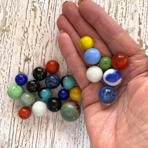 Vintage Glass Marbles 22 Multi Colored Marbles Vintage Toys - Etsy