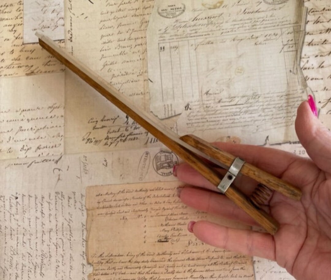Antique Wooden Paper Clip - Antique Home Decor - Farmhouse Office Decor ...