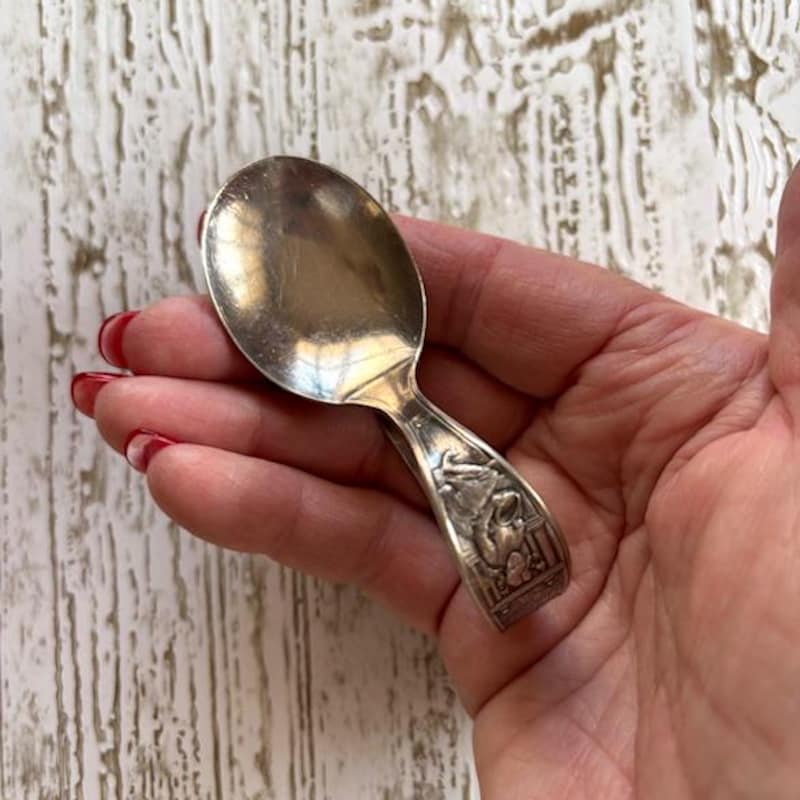 Curved Silver Spoon Baby - Etsy