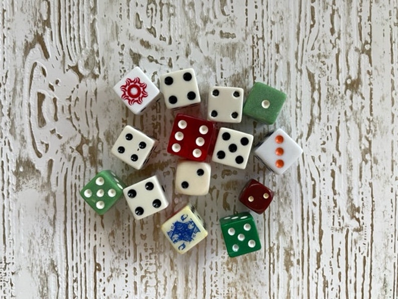 Vintage Dice Lot 14 Vintage Game Dice Mixed Media Supplies - Etsy