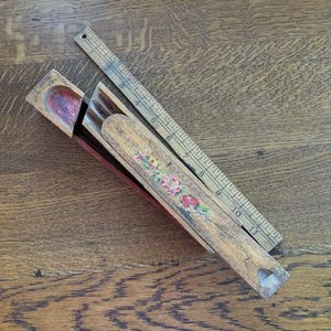Antique School Pencil Box & Ruler Antique Schoolhouse Decor Teacher ...