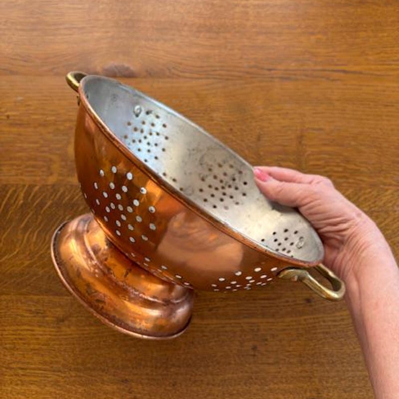 Copper Colander - Etsy