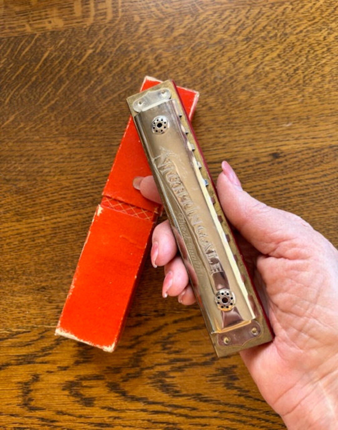 Vintage Nightingale Harmonica Vintage 6 1/4 Harmonica, Key of C Musical ...