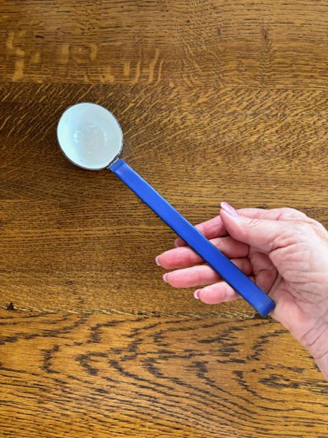 Vintage Enamel Ladle - Small Enamelware Dipper - Vintage Kitchen Decor ...