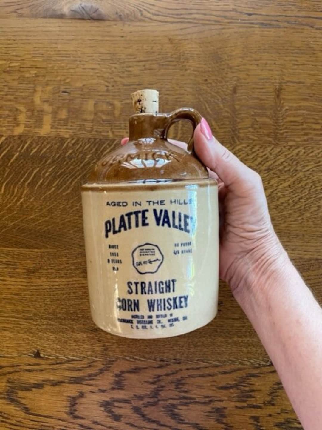 Vintage Stoneware Whiskey Jug Mccormick Stoneware Jug Platte Valley ...