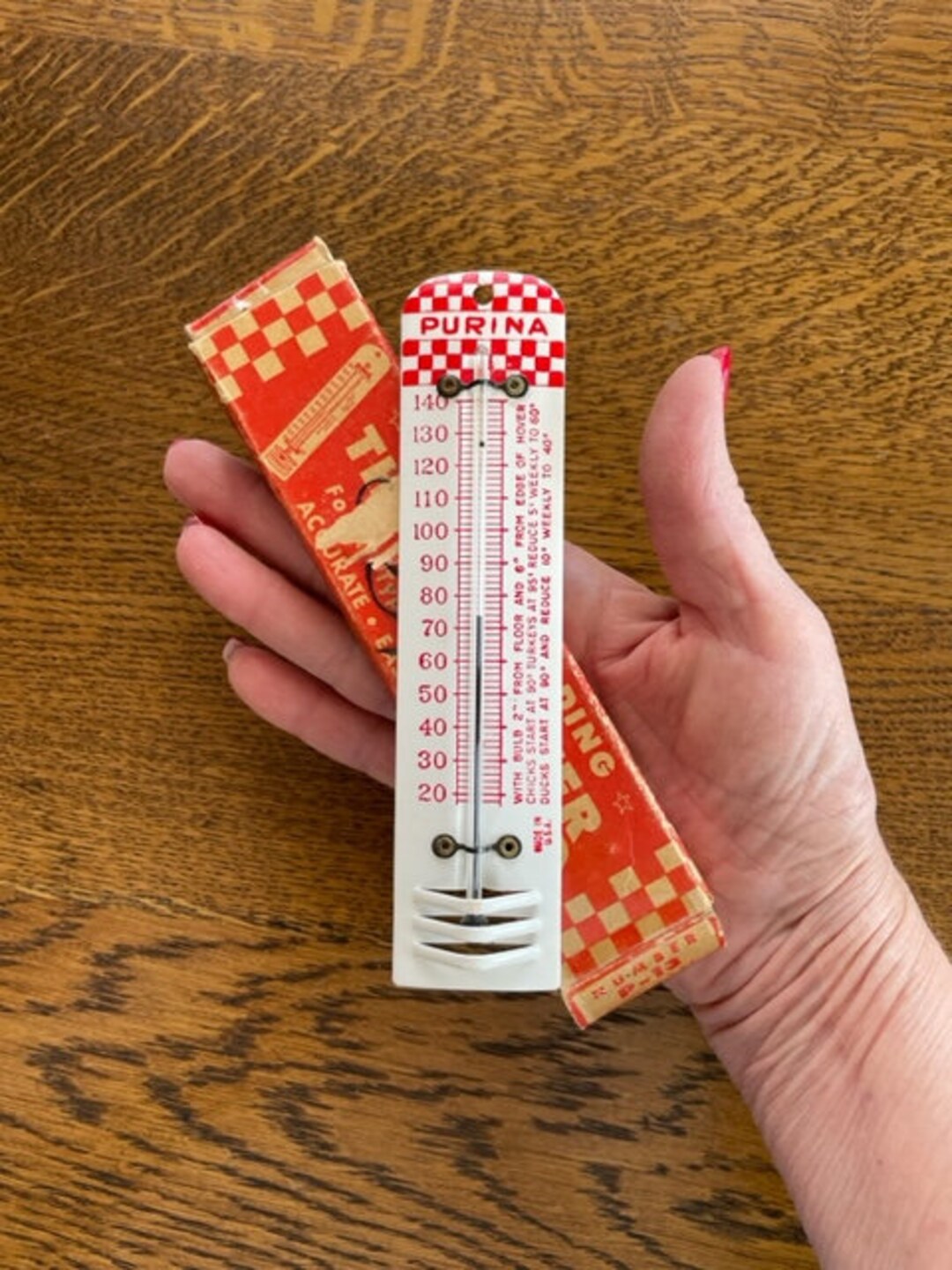 1950's Purina Brooding Thermometer Vintage Breeding Thermometer Vintage ...