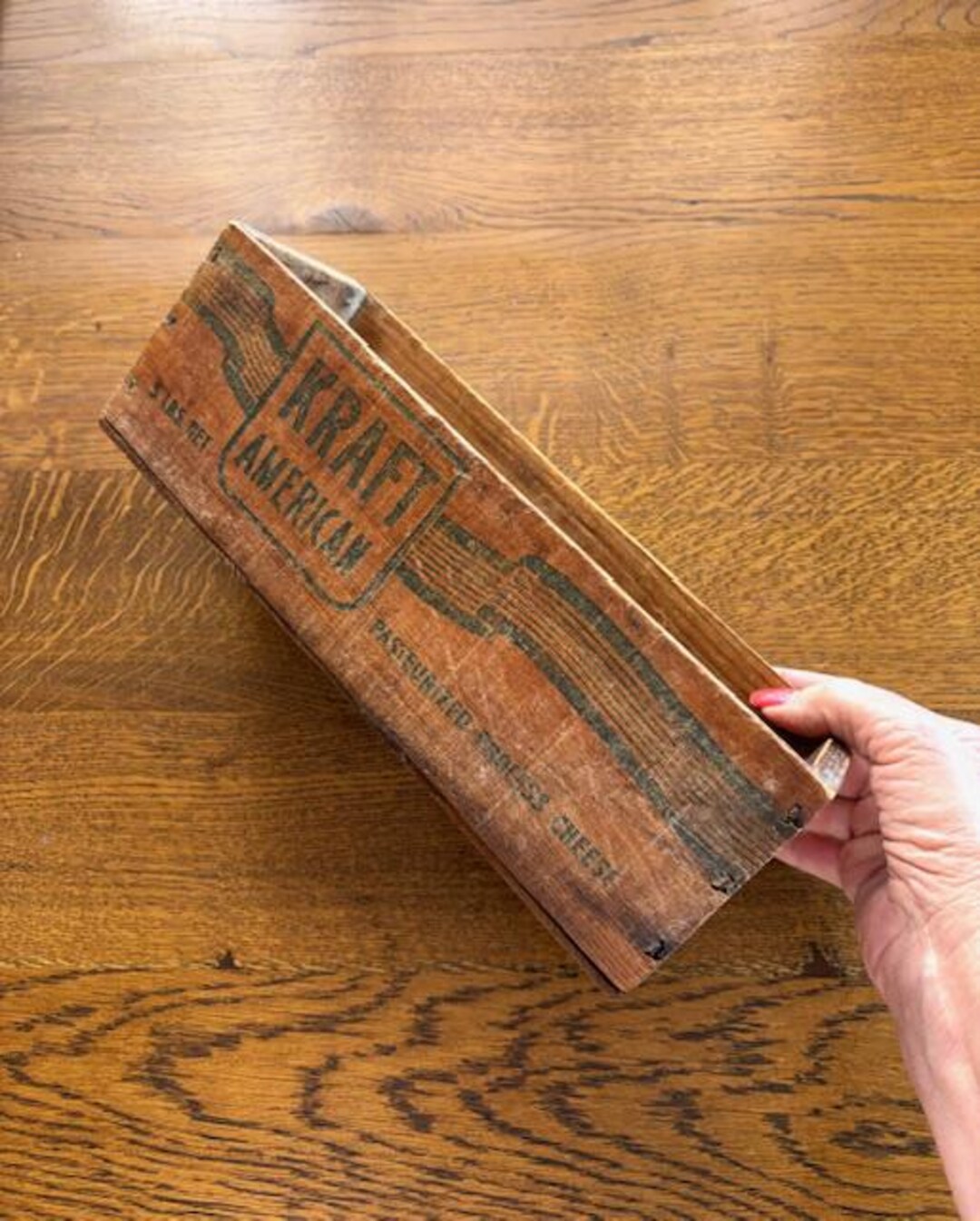 Antique Kraft Cheese Box - Small Antique Wood Kraft American Cheese ...