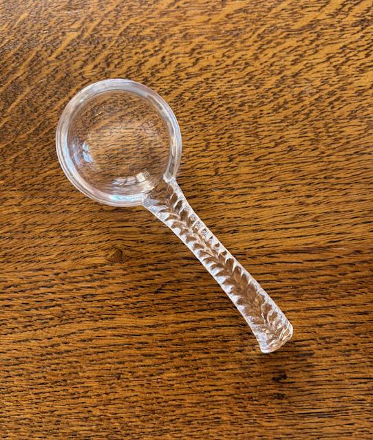 Small Vintage Glass Ladle - Small Glass Serving Spoon - Small Clear ...