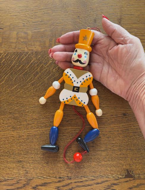 Vintage Wood Pull Toy Doll - Mid Century Jumping Jack Toy - Vintage ...