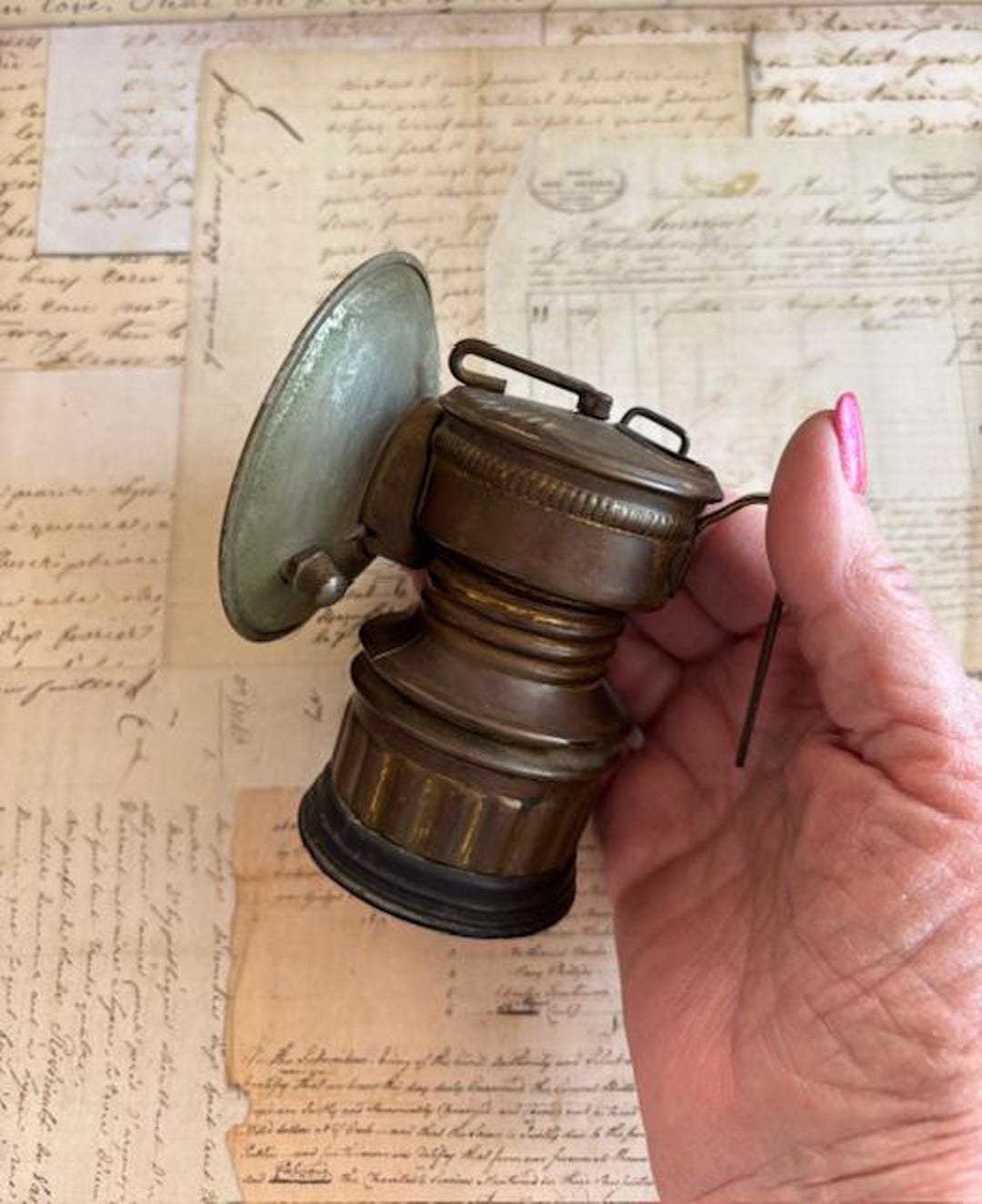 Antique Miners Lamp - Old Carbide Mining Lamp - Miners Brass Lantern - Etsy