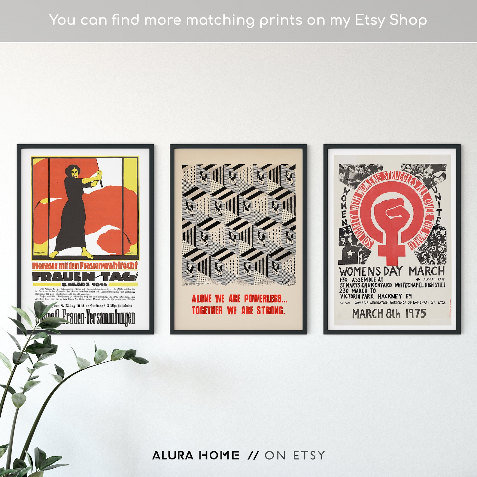 Recreation of Vintage Feminist Poster International | Etsy