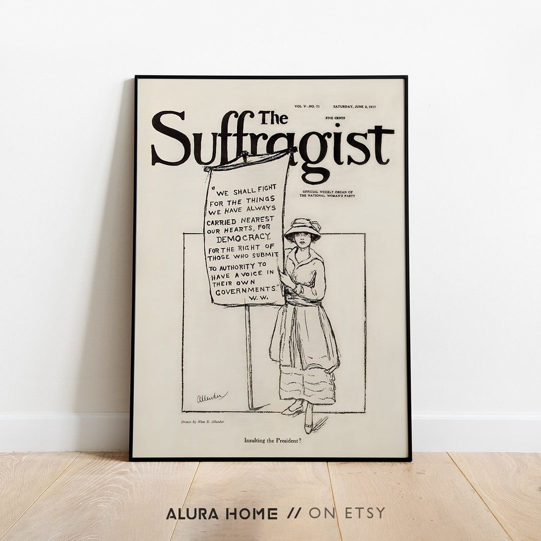 The Suffragist Print Vintage Feminist Poster Women's - Etsy
