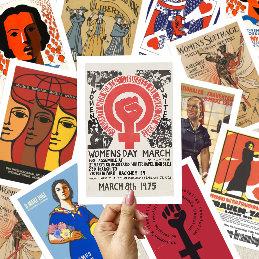 Set of 10 Feminist Poster, Vintage Posters, Feminist Wall Art, Wall ...