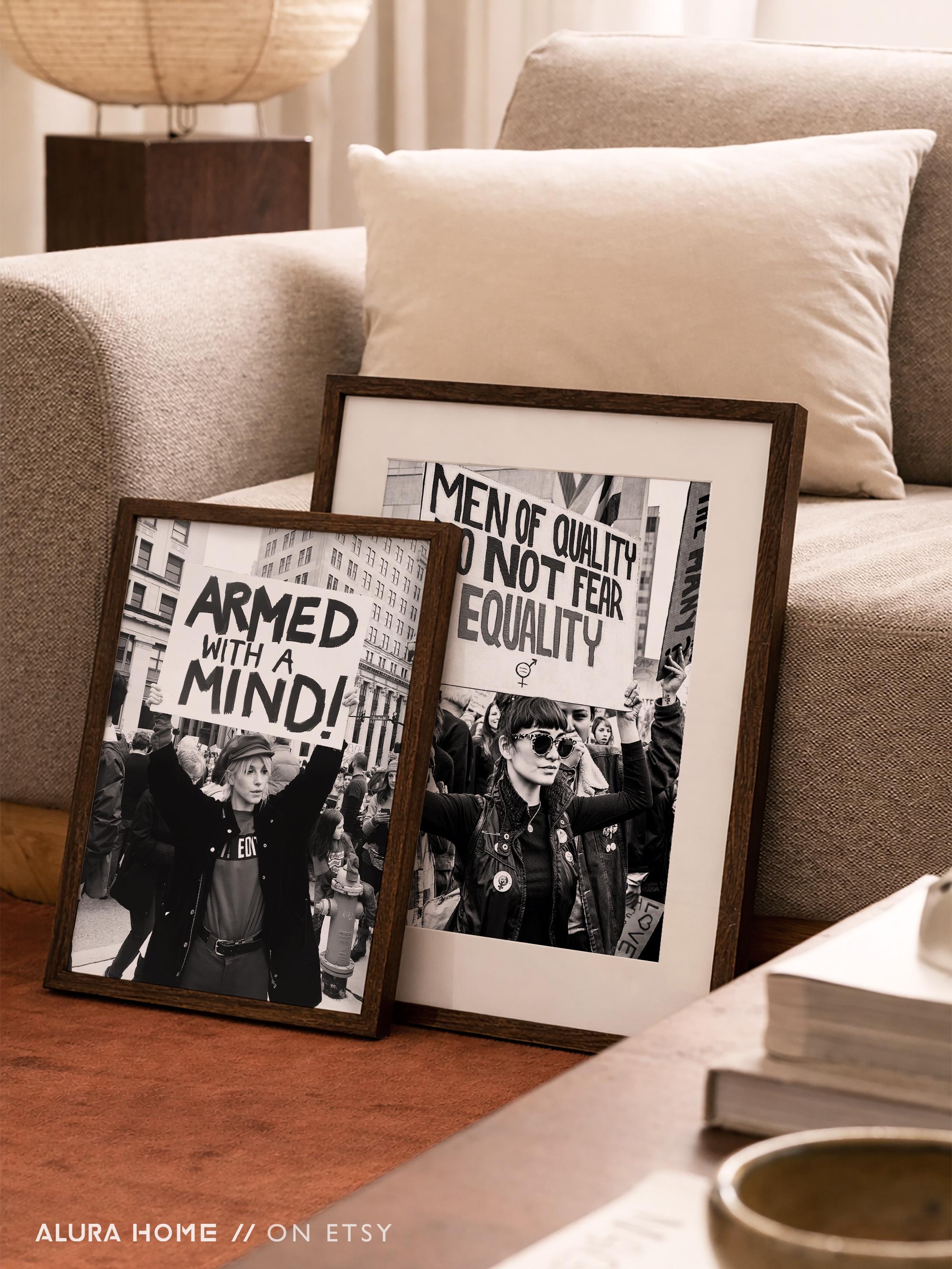 Armed With a Mind, Feminist Poster, Activist Poster, Woman Protest ...