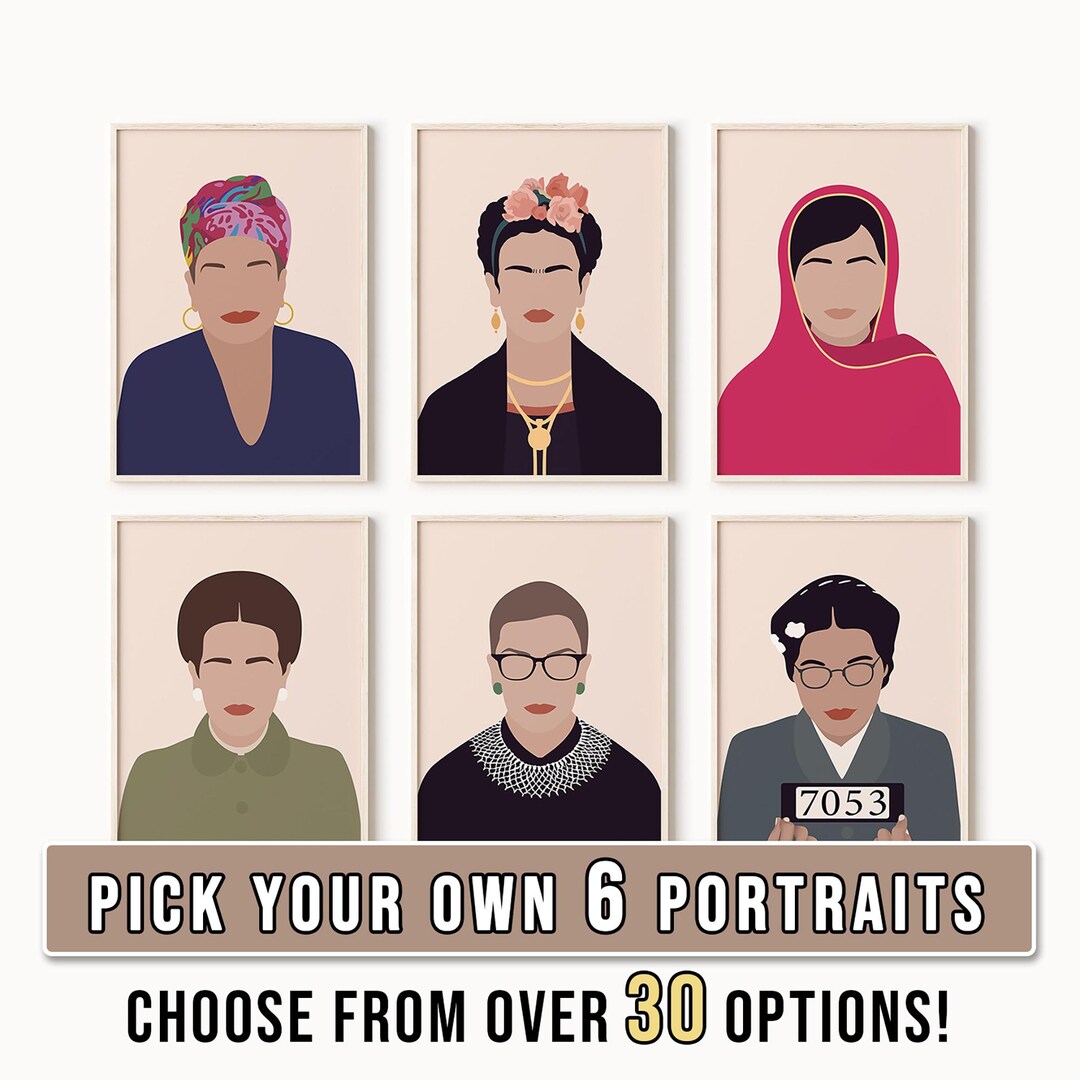 Pick Your Own Set of 6 Feminist Prints, Inspirational Women Posters ...