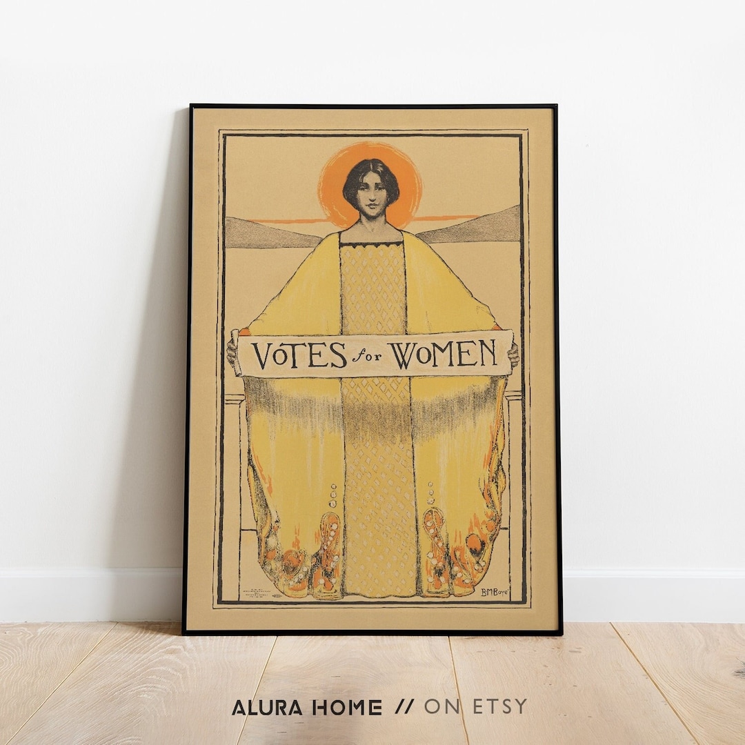 Vintage Feminist Poster, Suffragette Poster, Vintage Wall Decor, Votes ...